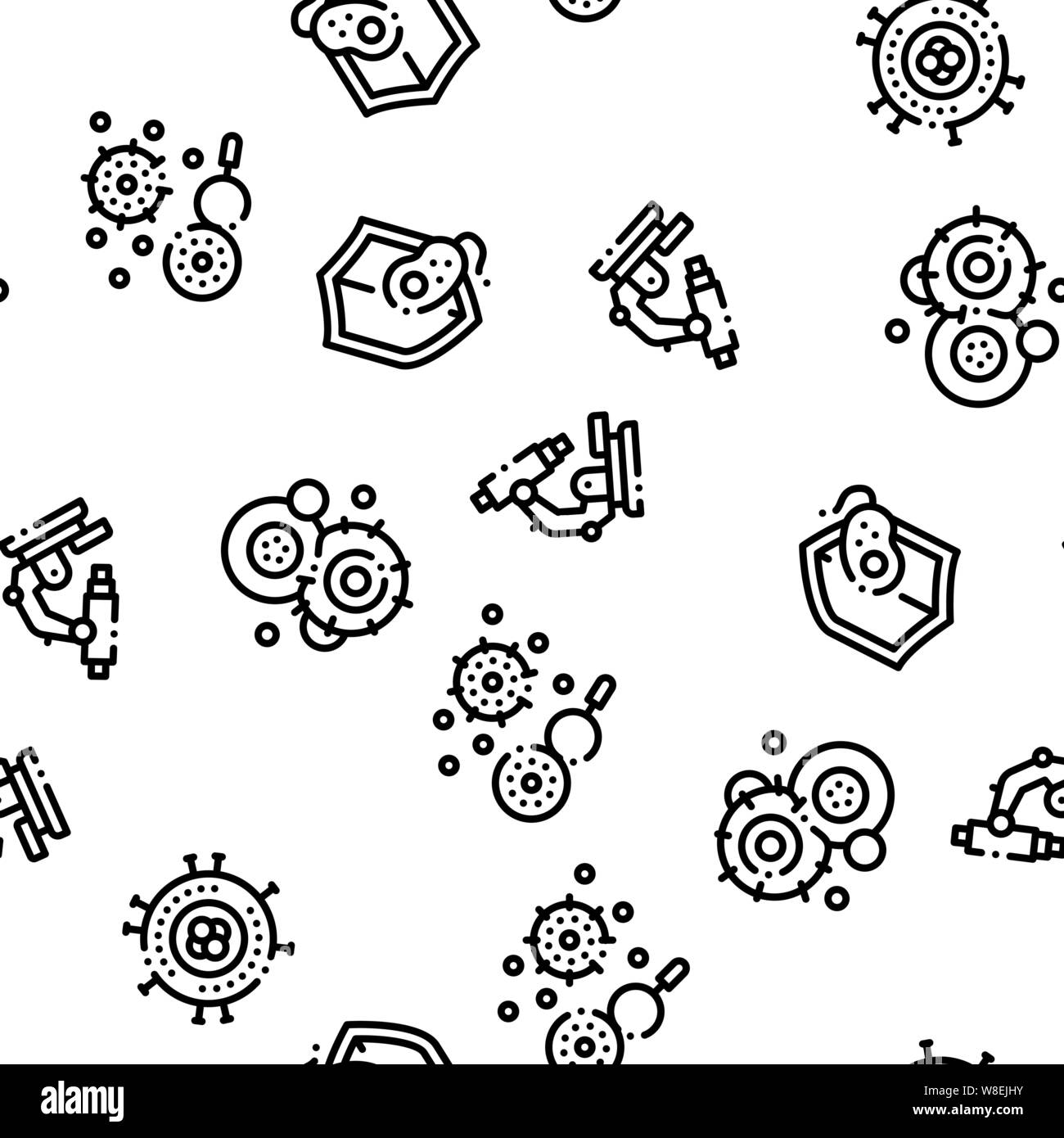 Pathogen Seamless Pattern Vector Stock Vector Image And Art Alamy
