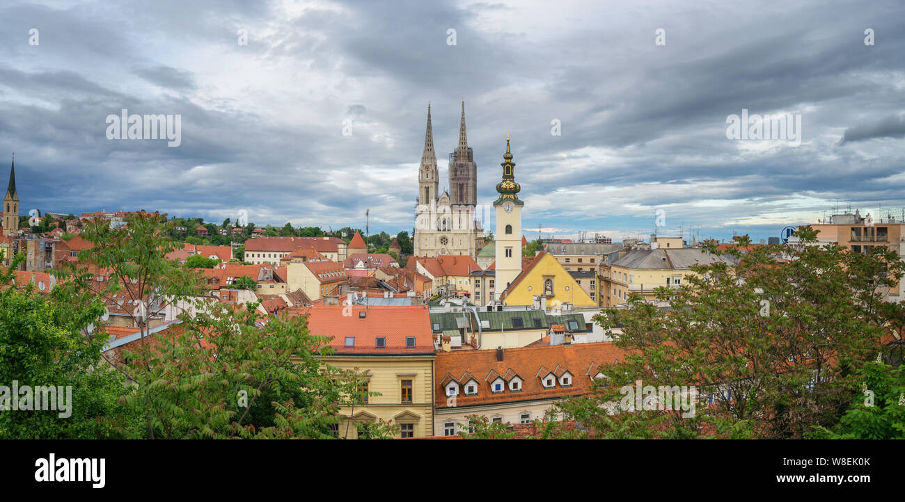 Panoramic View of Zagreb, Croatia Stock Photo - Alamy
