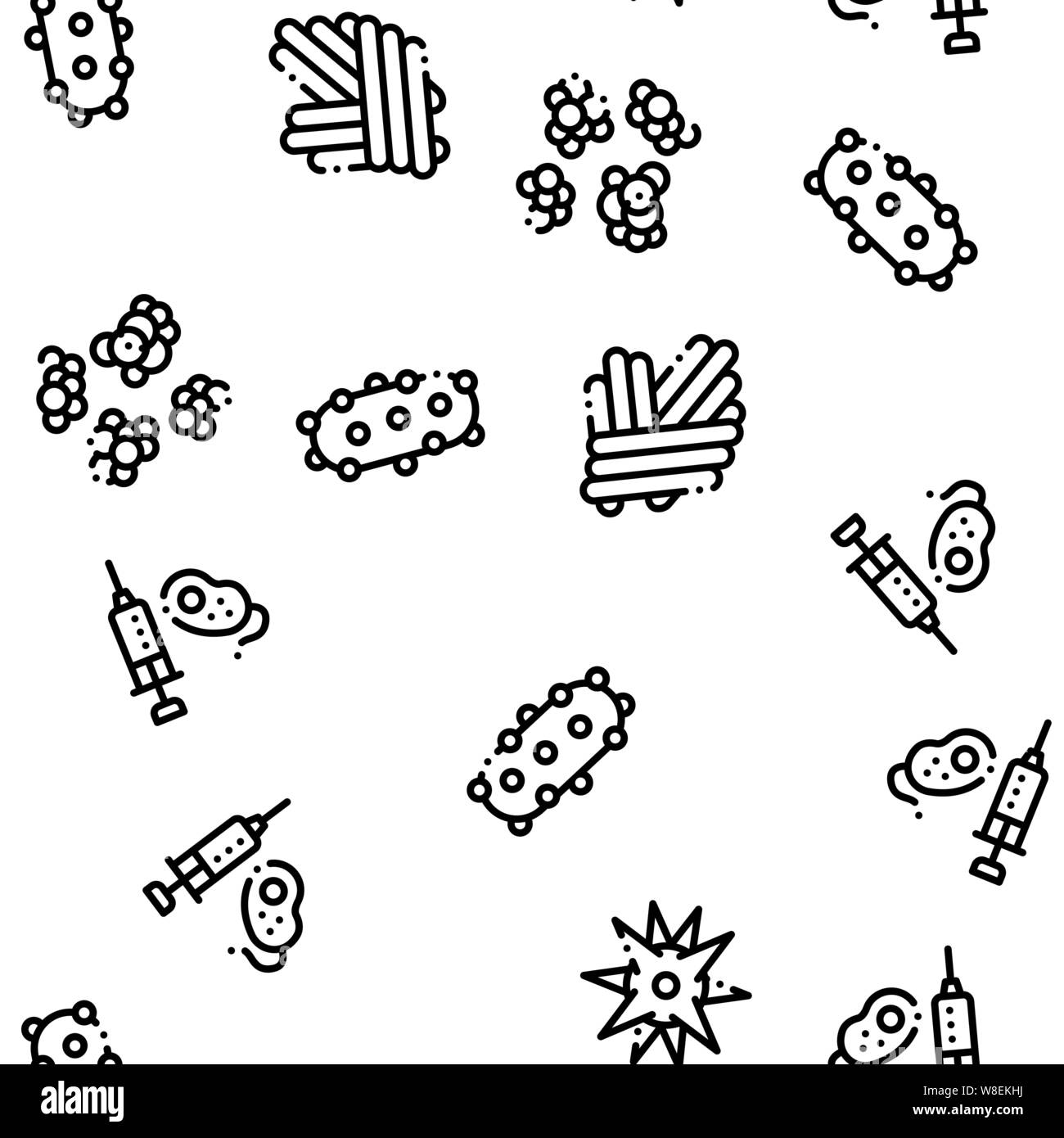 Pathogen Seamless Pattern Vector Stock Vector Image And Art Alamy