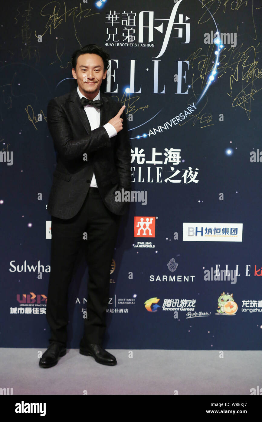 Taiwanese actor Chang Chen poses at the Huayi Brothers & Elle Night ...