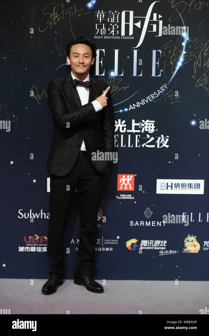 Taiwanese actor Chang Chen poses at the Huayi Brothers & Elle Night ...