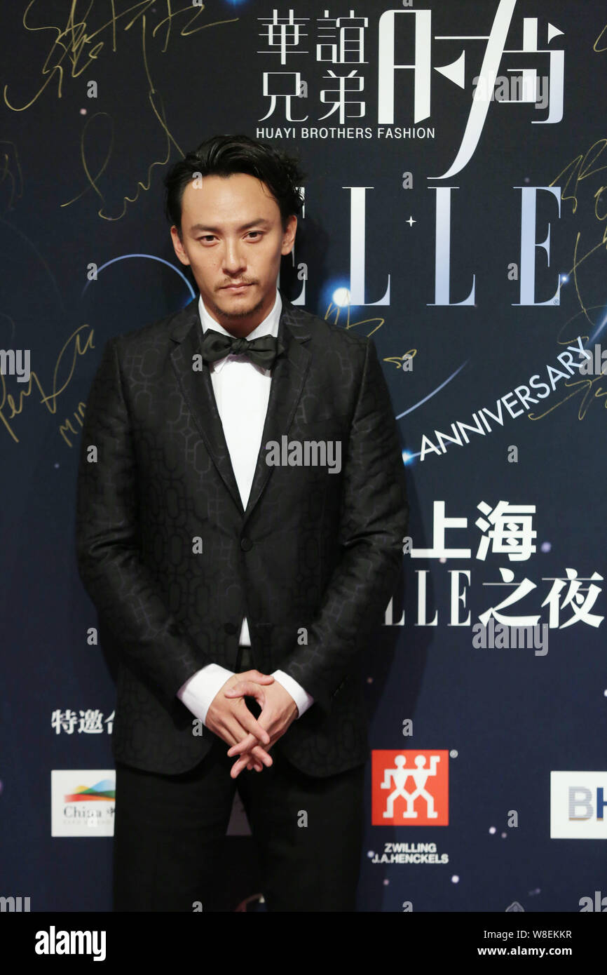 Taiwanese actor Chang Chen poses at the Huayi Brothers & Elle Night ...