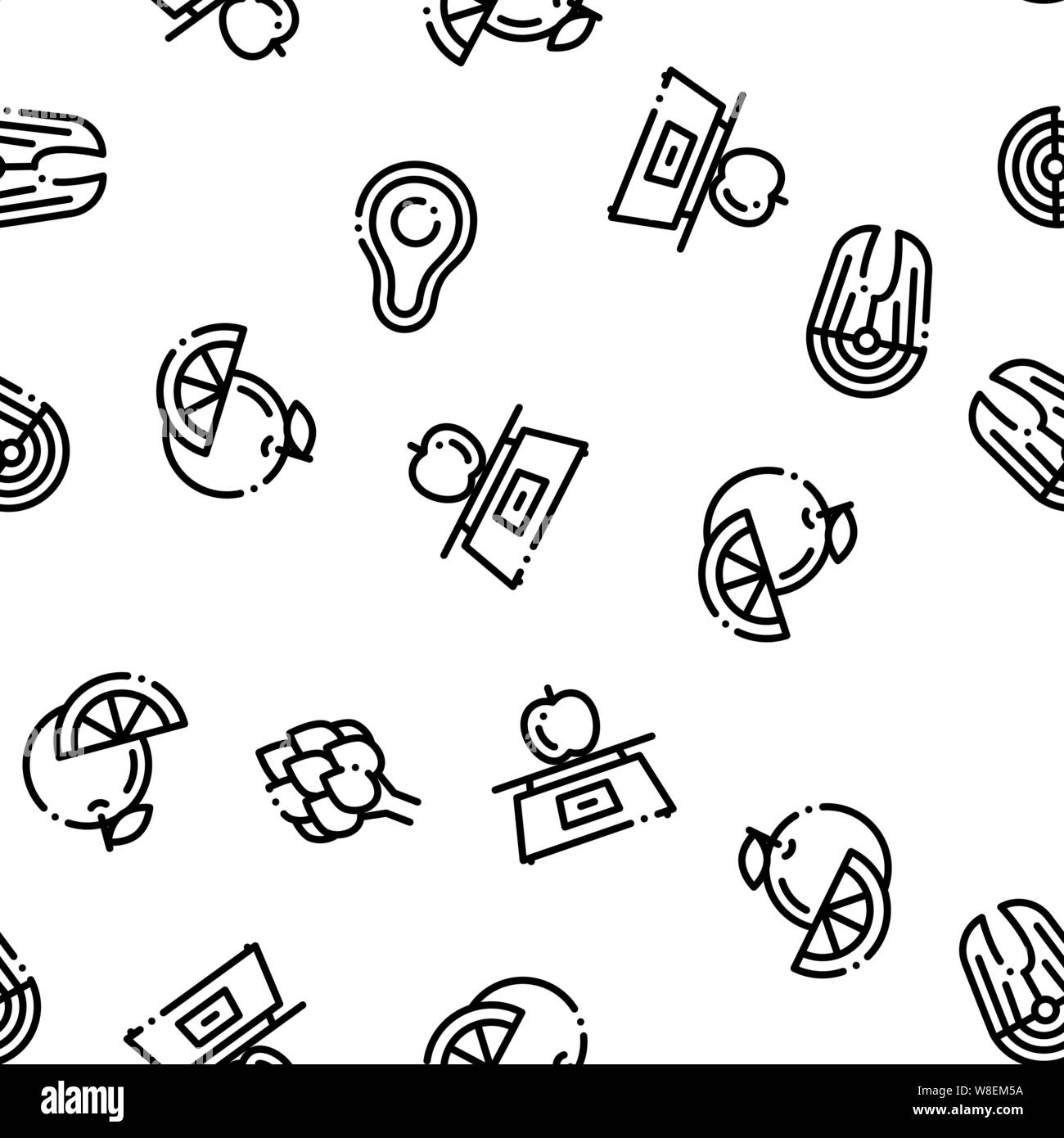 Healthy Food Seamless Pattern Vector Stock Vector Image & Art - Alamy