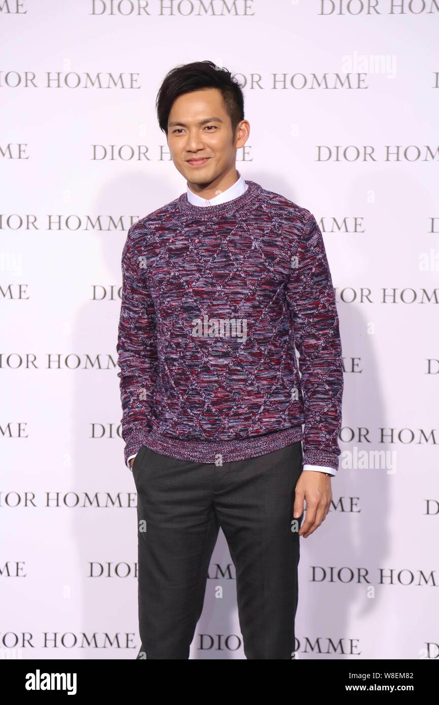 Hong Kong actor Wallace Chung poses during the Dior Homme Fall/Winter ...