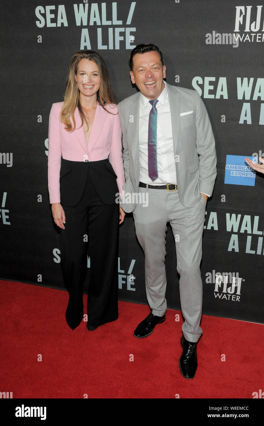 Director Carrie Cracknell and Playwright Simon Stephens attend the "Sea ...