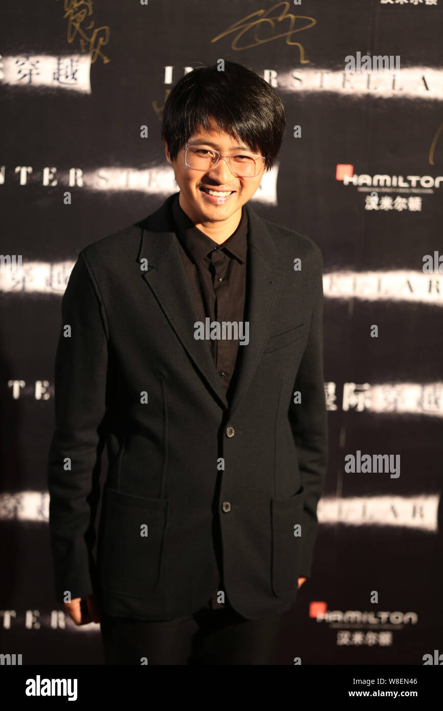 --FILE--Chinese movie director and writer Han Han smiles at the Chinese ...