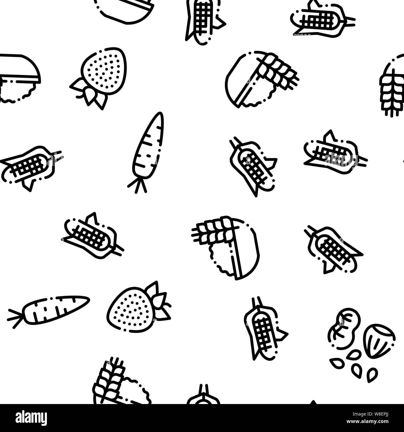 Healthy Food Seamless Pattern Vector Stock Vector Image & Art - Alamy