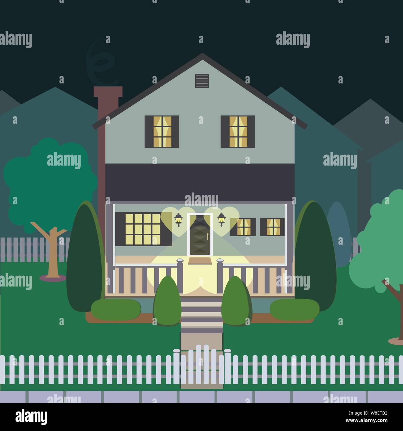 Candle lights home Stock Vector Images - Alamy