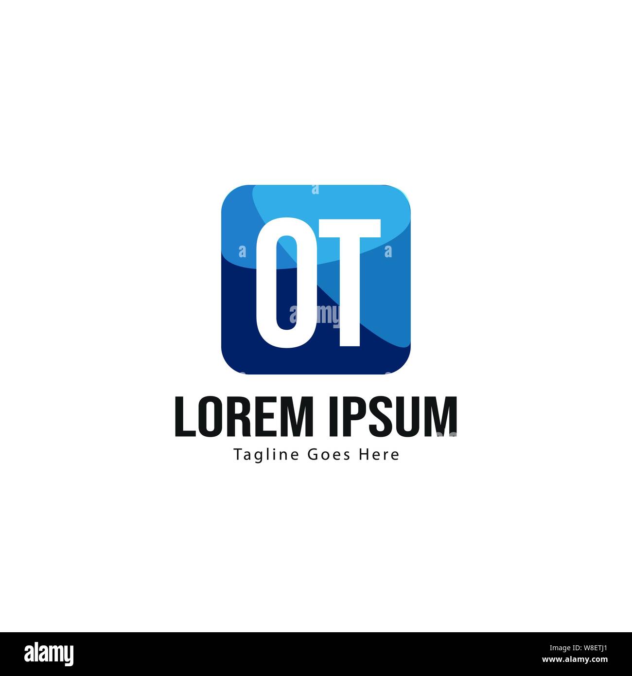 Initial OT logo template with modern frame. Minimalist OT letter logo vector illustration design ...