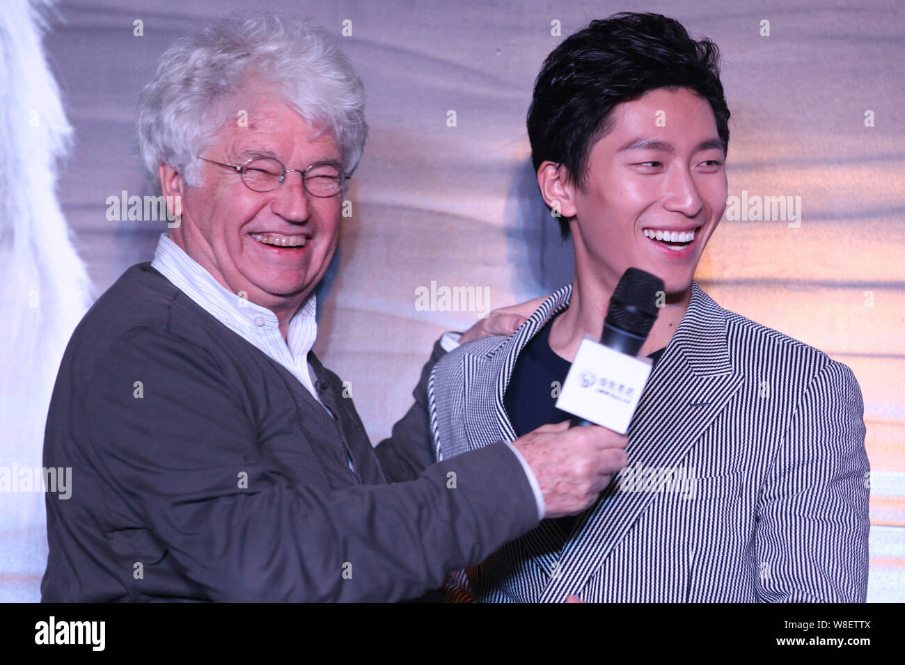 French movie director Jean-Jacques Annaud, left, and Chinese actor Dou ...
