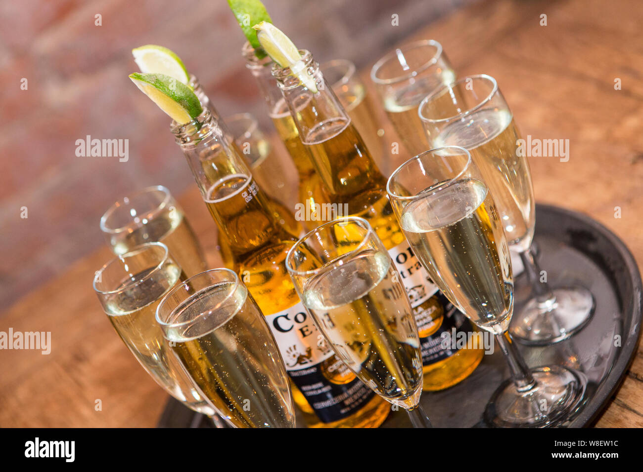 Empty corona lager bottles hi-res stock photography and images - Alamy