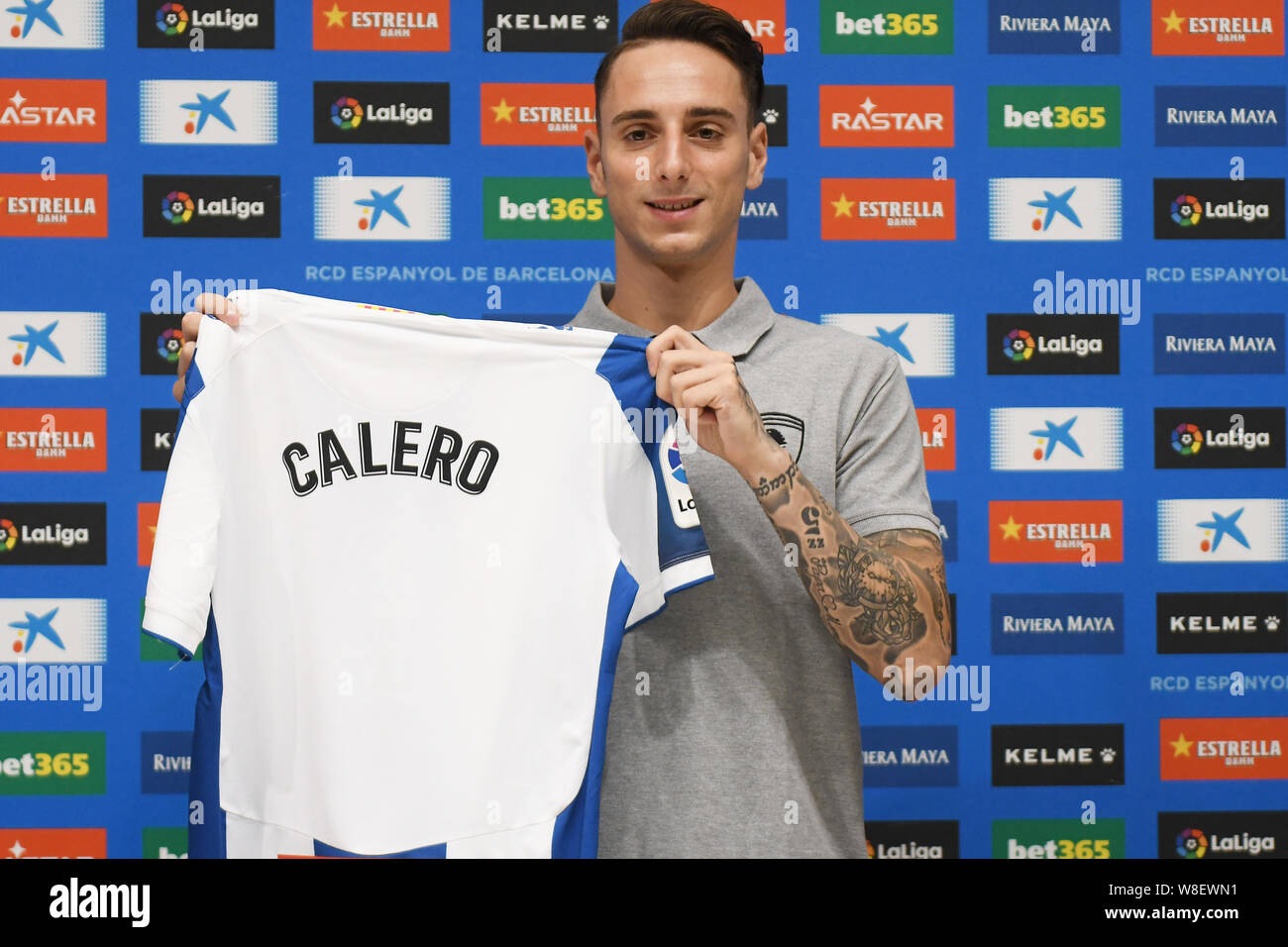 Barcelona, Spain. 9th Aug 2019. LaLiga. RCDE Stadium. Fernando Calero ...