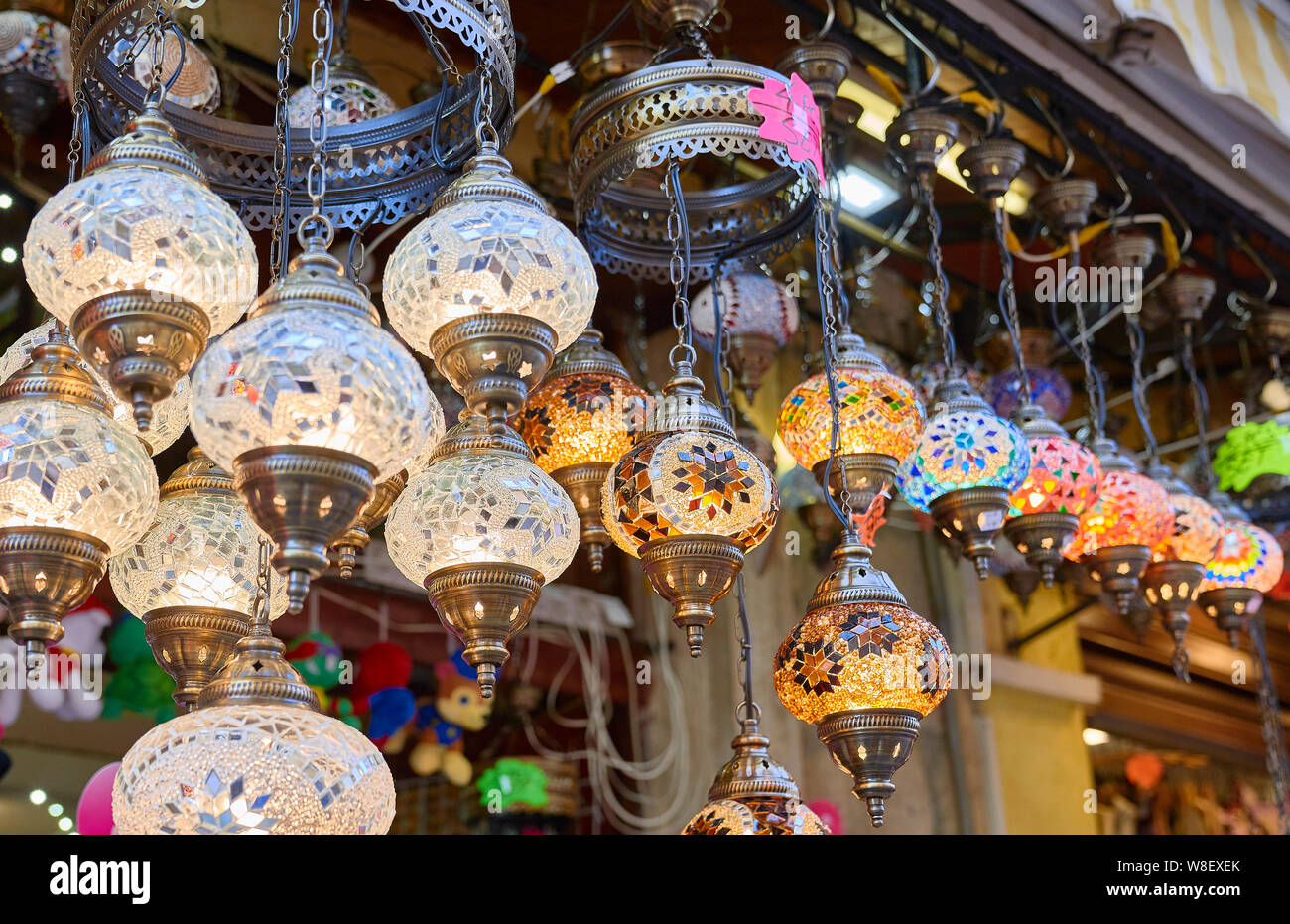 Muslim lights in a market Stock Photo - Alamy