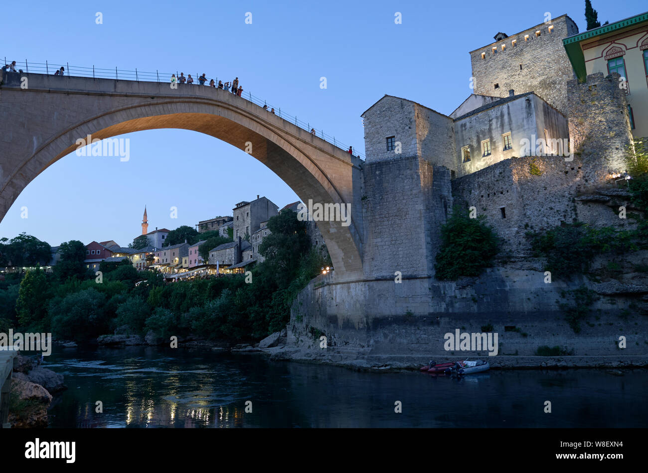 Mostar old bridge at night .Bosnia Herzegovina Stock Photo - Alamy