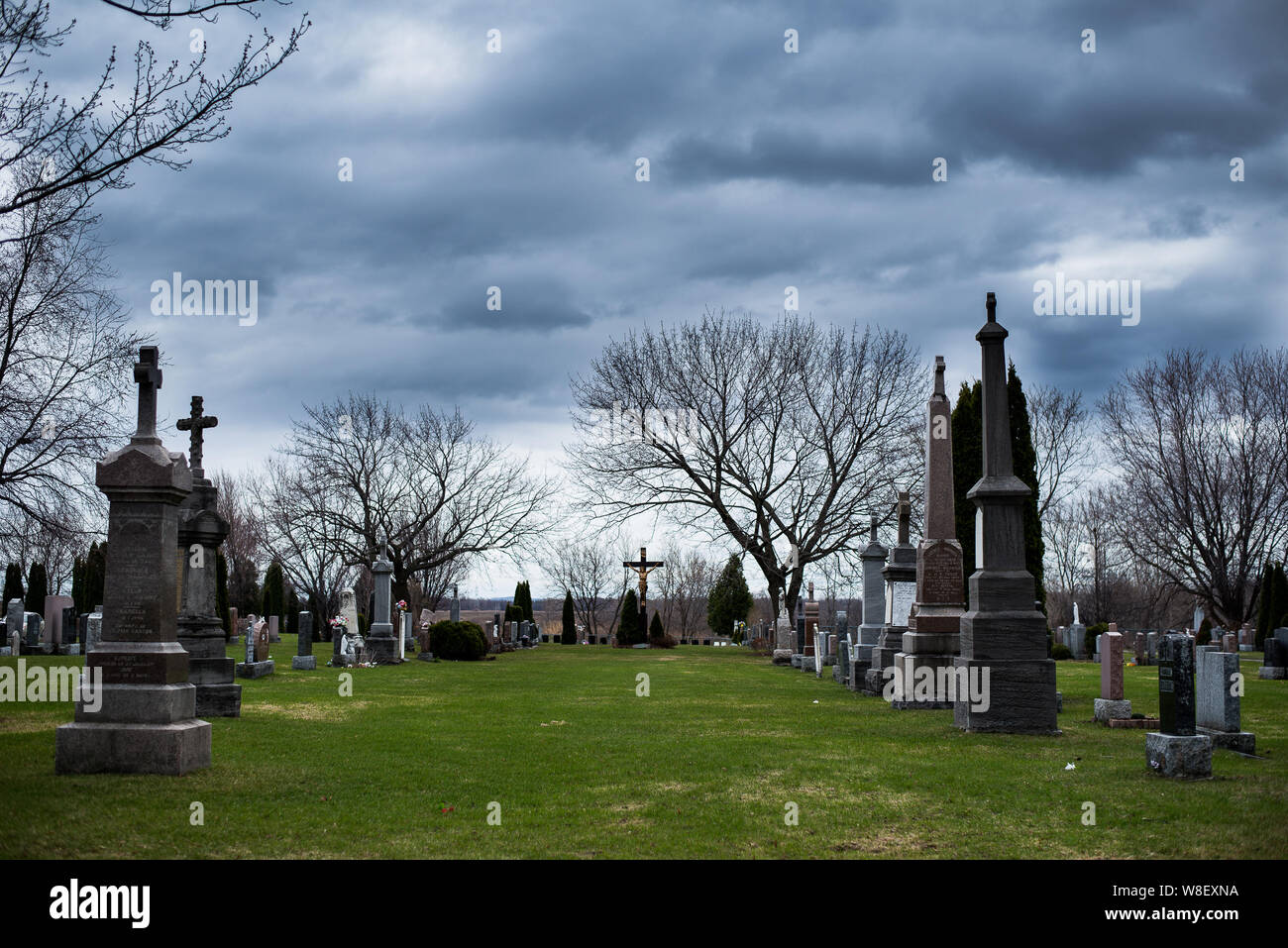 cemetery and church Stock Photo - Alamy