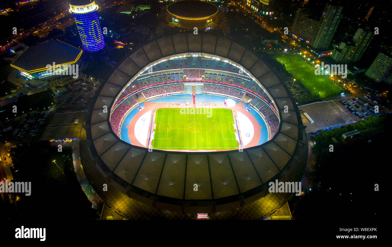 Aerial view of the Shanghai Stadium in Shanghai, China, 21 July 2015 ...