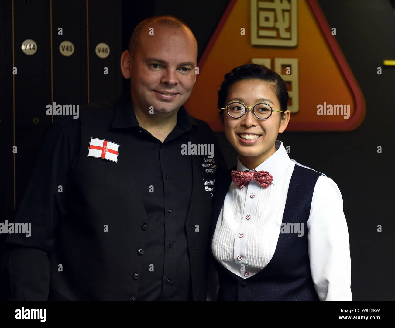 Ng On Yee of Hong Kong, right, and Stuart Bingham of England pose ...