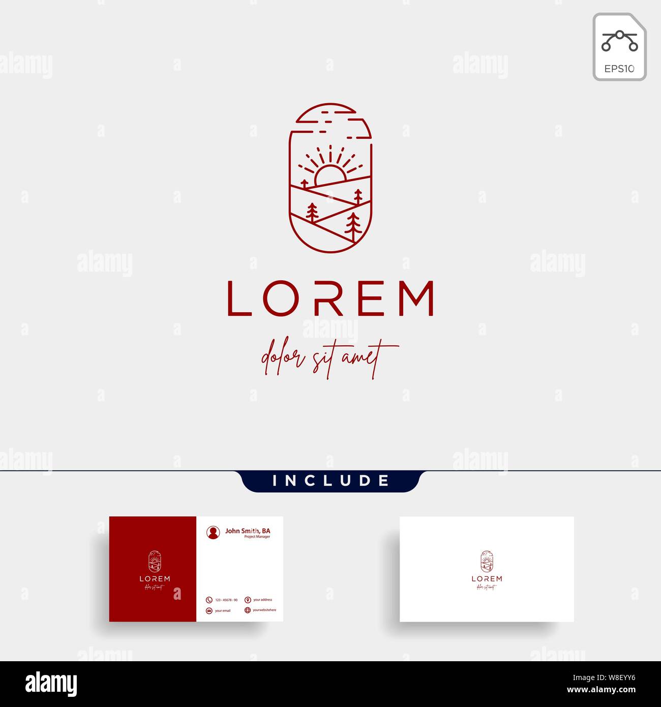 Landscape Logo design for landscaping company Stock Vector Image & Art ...