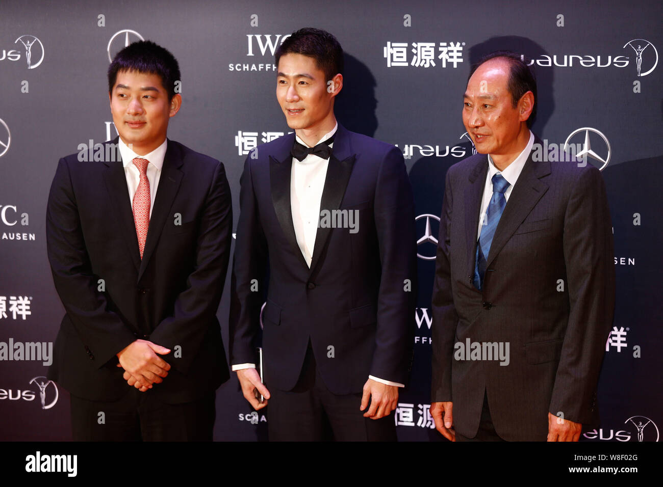(From left) Chinese go player Chang Hao, table tennis star Wang Liqin ...