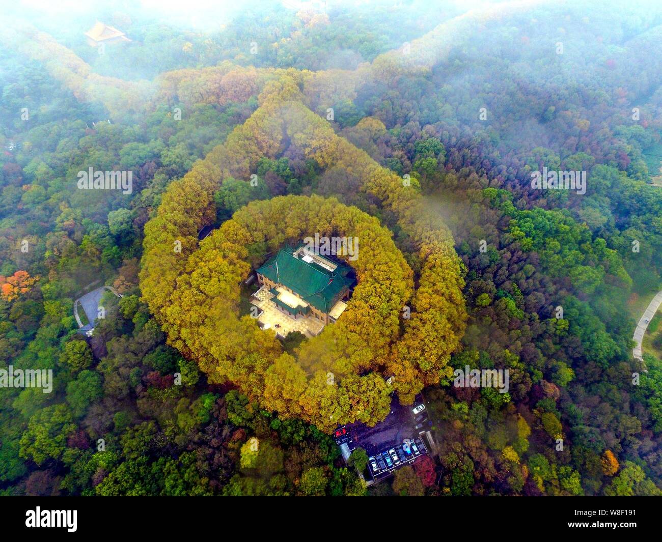 Aerial view of the May-ling Palace, where Chiang Kai-shek, former ...