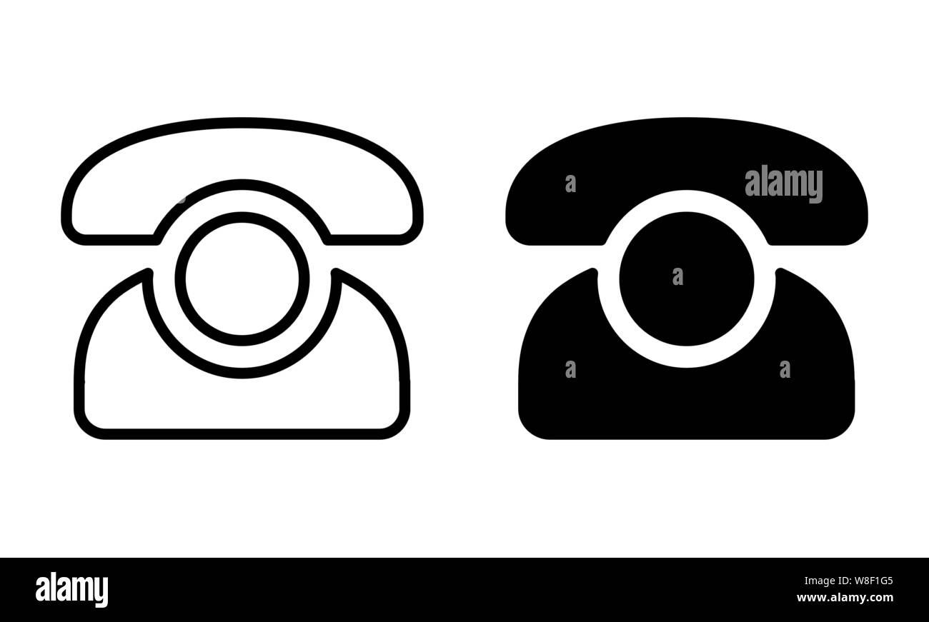 Old telephone shape Stock Vector Images - Alamy