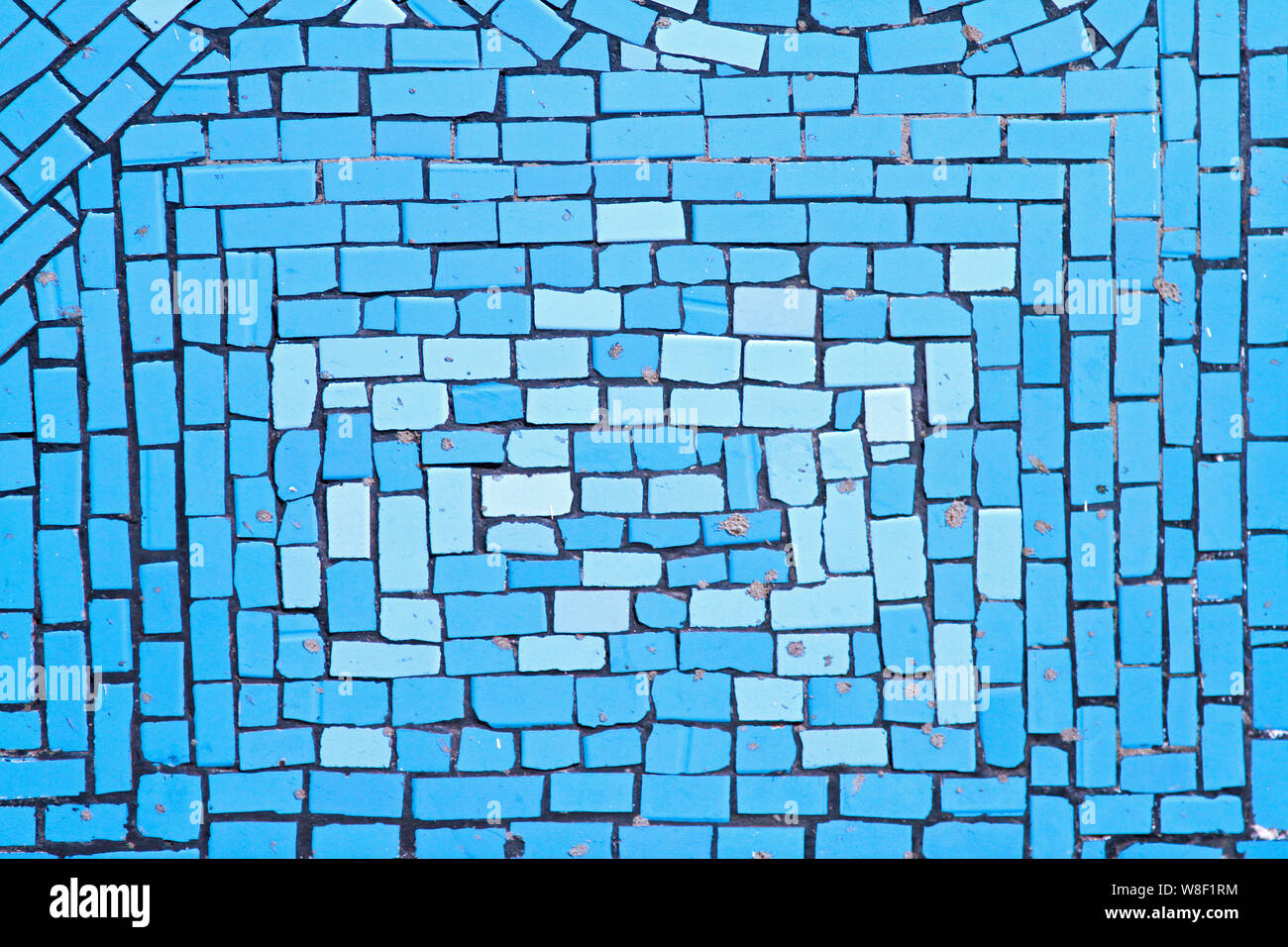Blue mosaic with collage of small rocks Stock Photo - Alamy