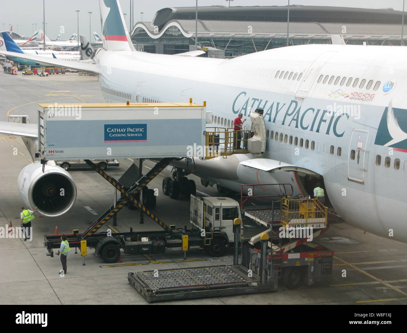 --FILE--A jet plane of Cathay Pacific Airways is pictured at the Hong ...