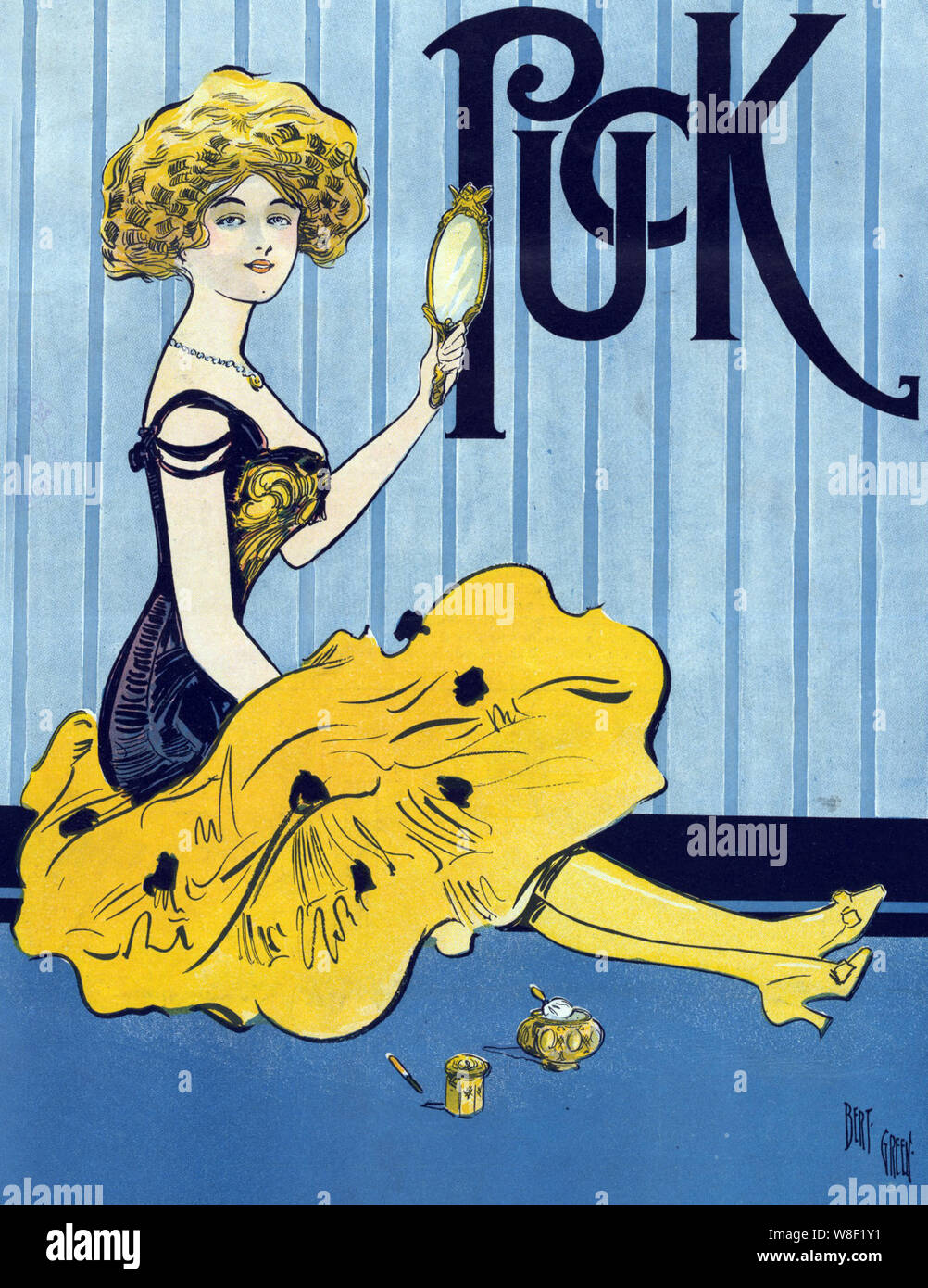 vintage Puck magazine cover artwork Stock Photo - Alamy