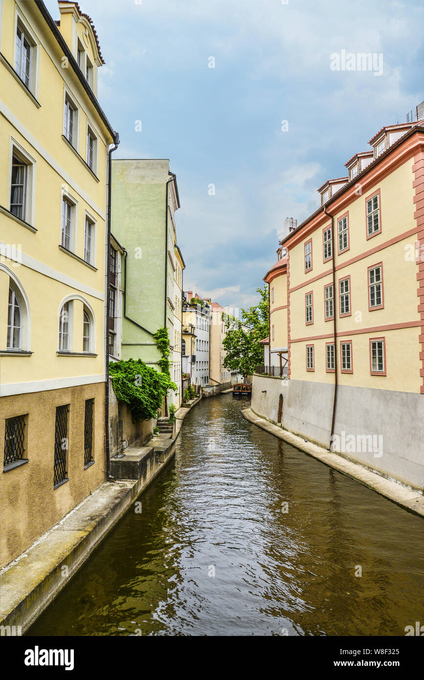 Kampa Island with Certovka River in Old Prague, Czech Republic Stock ...
