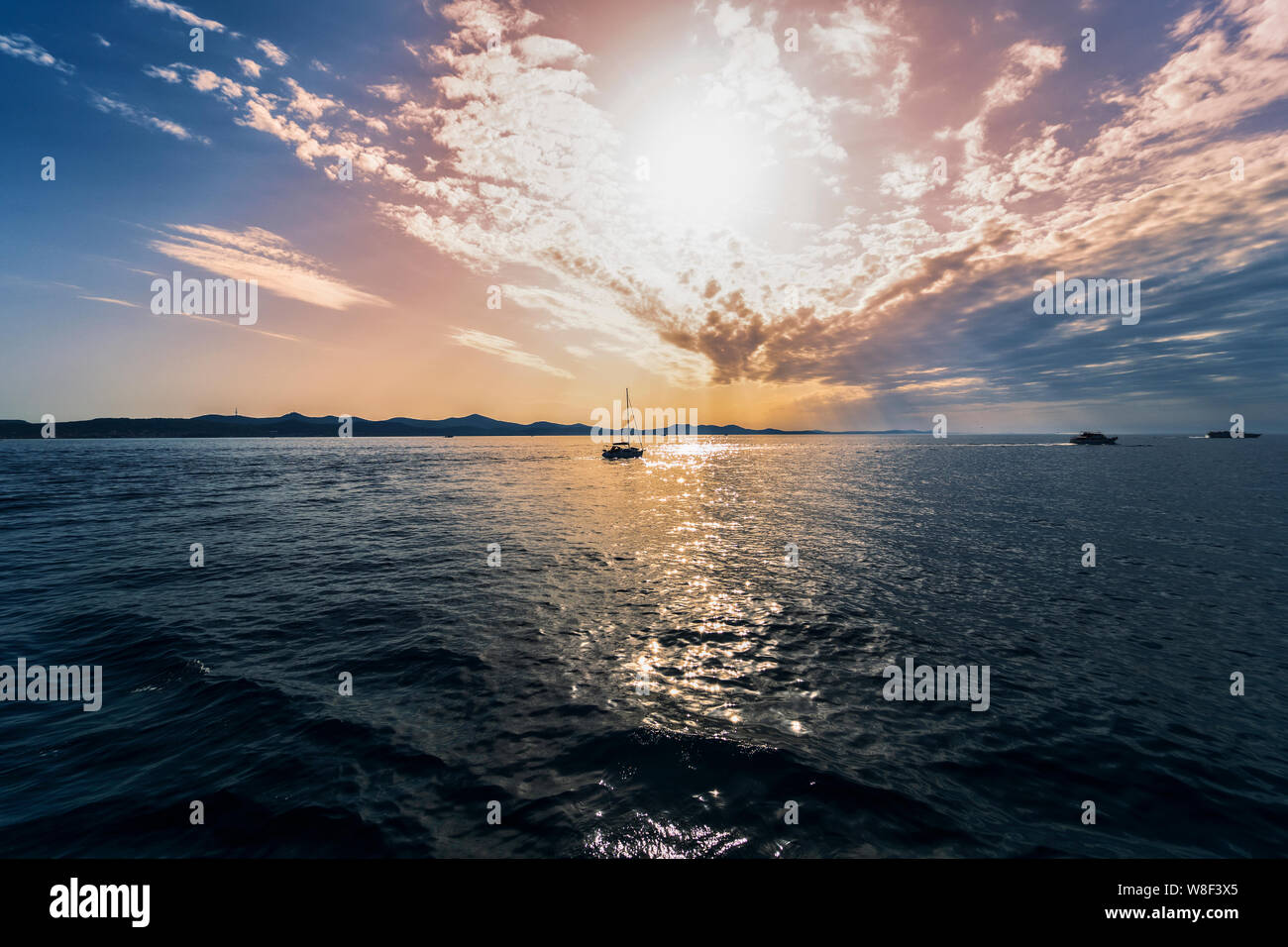 Sunset in Zadar . Croatia Stock Photo - Alamy