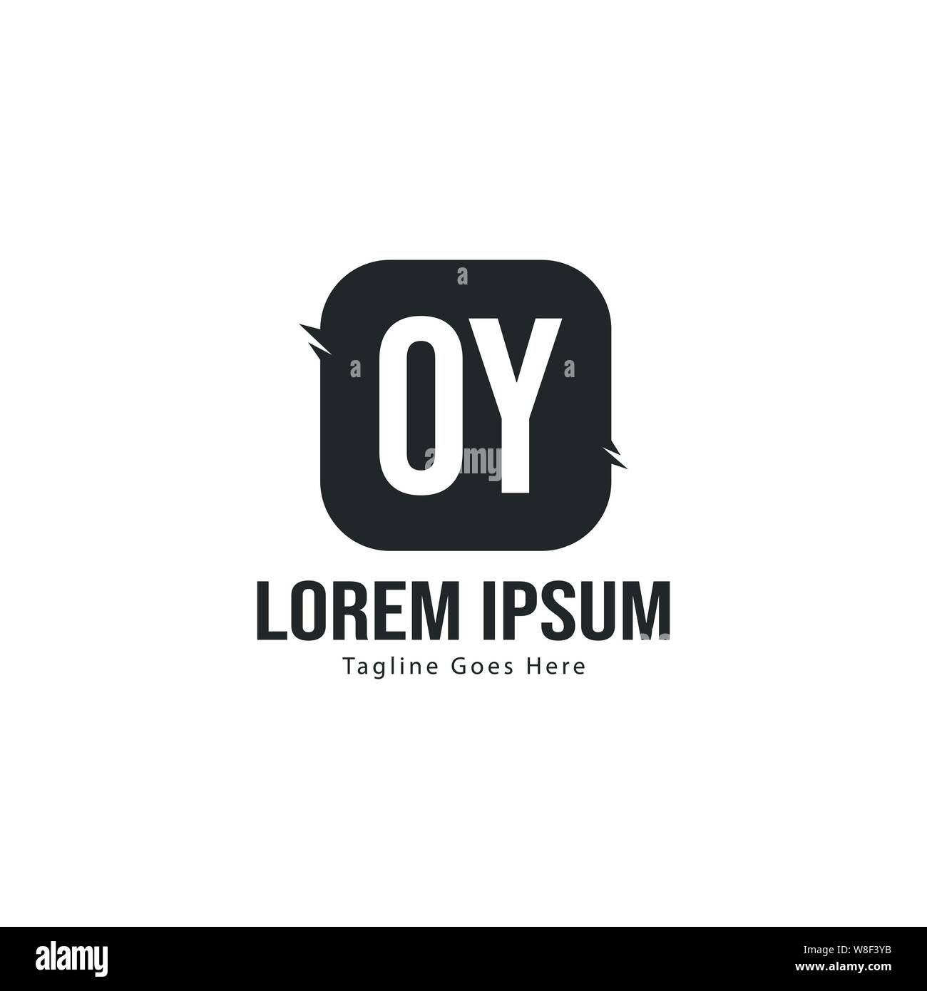 Initial OY logo template with modern frame. Minimalist OY letter logo ...