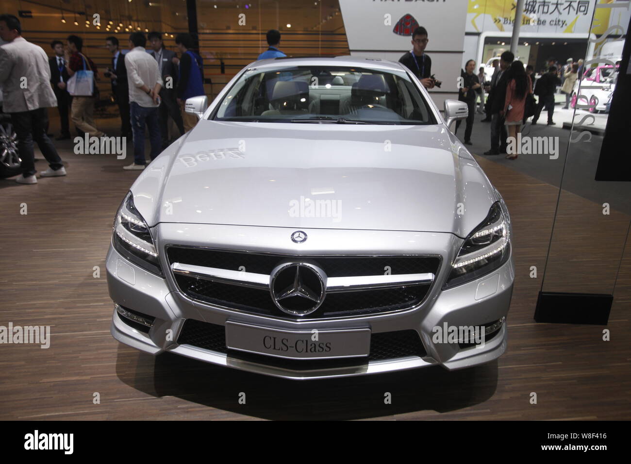 --FILE--A Mercedes-Benz CLS-Class car is seen on display during the ...