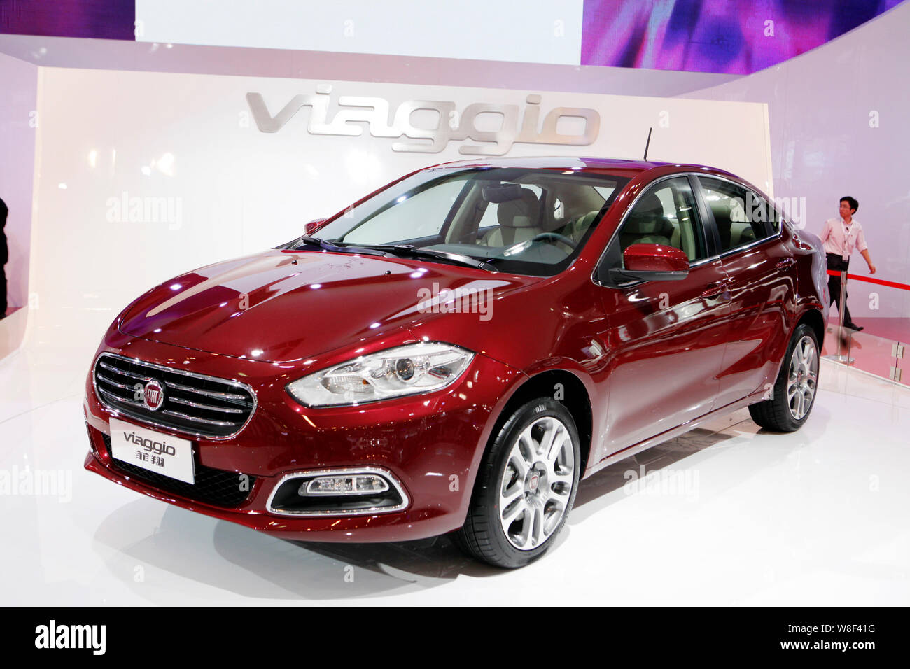 --FILE--A Fiat Viaggio is on display during the 10th China (Guangzhou ...