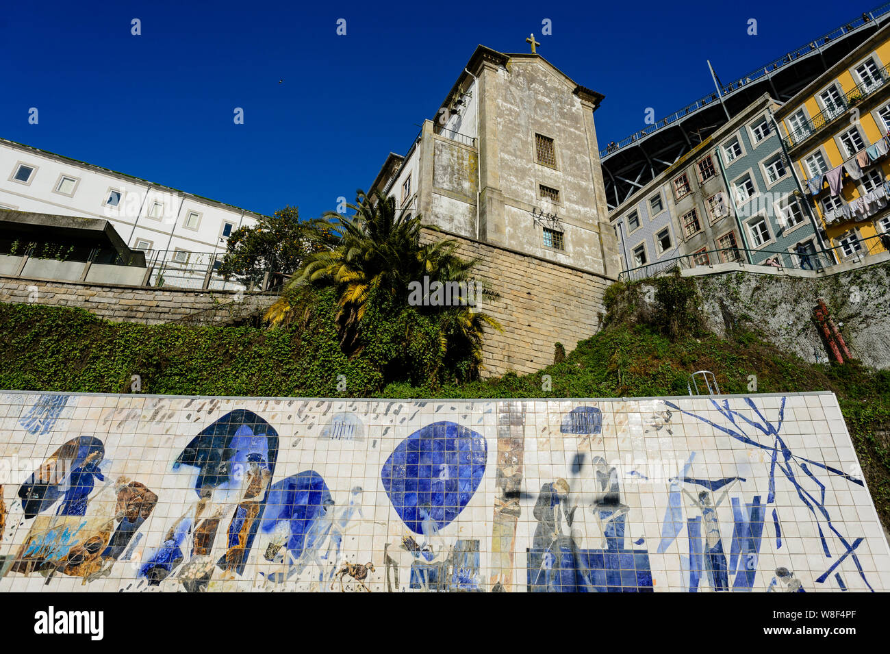 Tiles on the street of Porto Stock Photo - Alamy