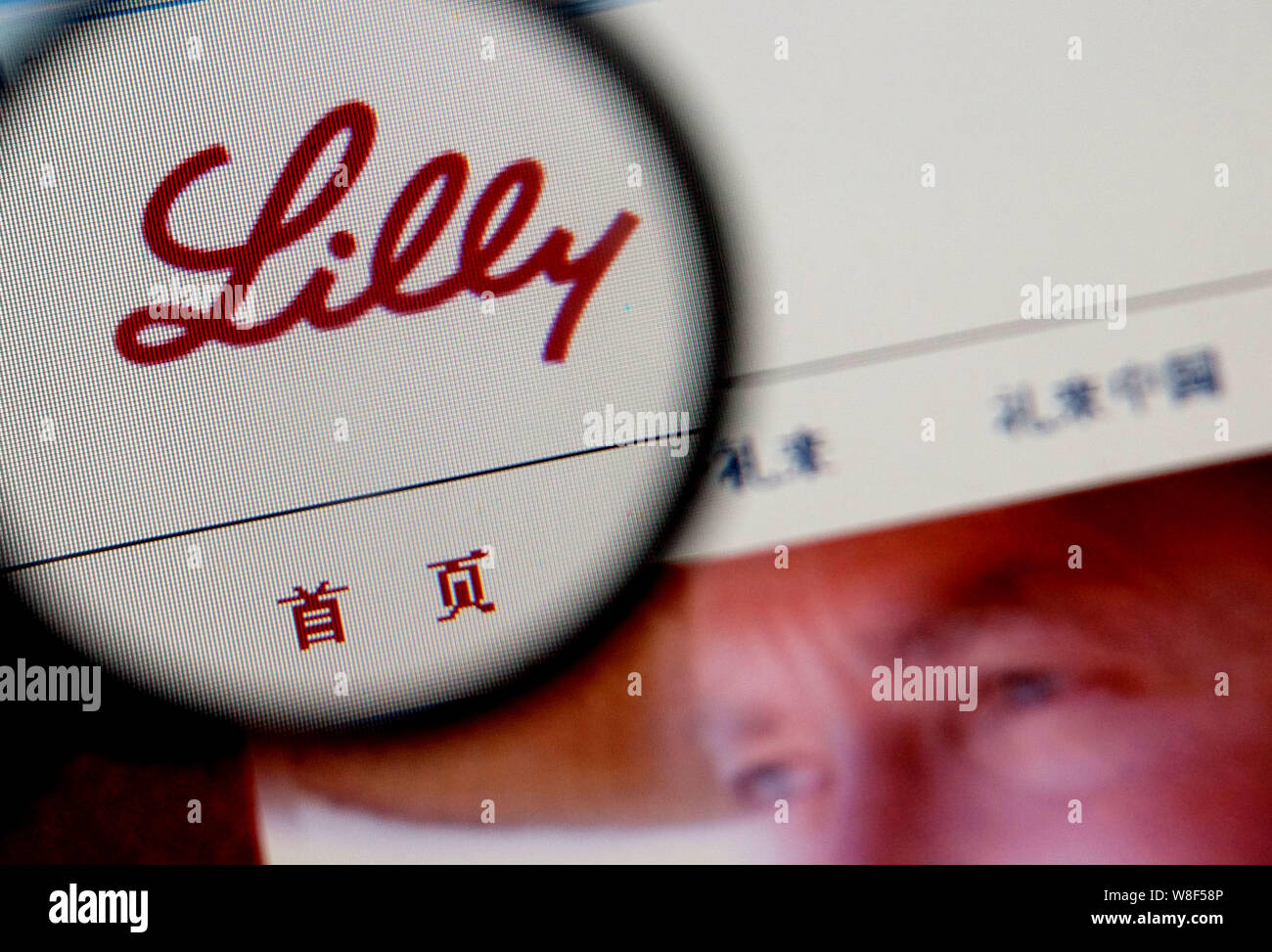 --FILE--A Chinese netizen browses the website of Eli Lilly in Tianjin ...