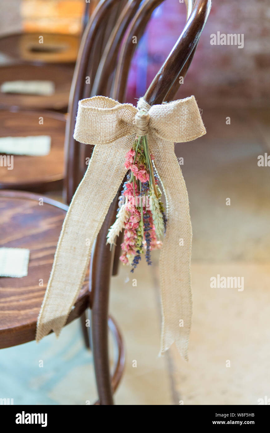 Wooden Ceremony Chairs Stock Photo - Alamy
