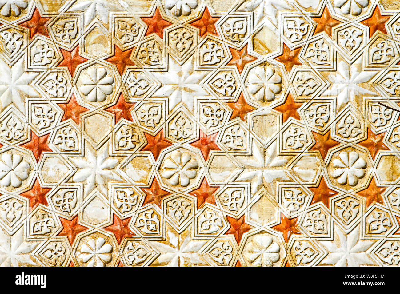 Traditional medieval Islamic pattern with decorative stars Stock Photo ...