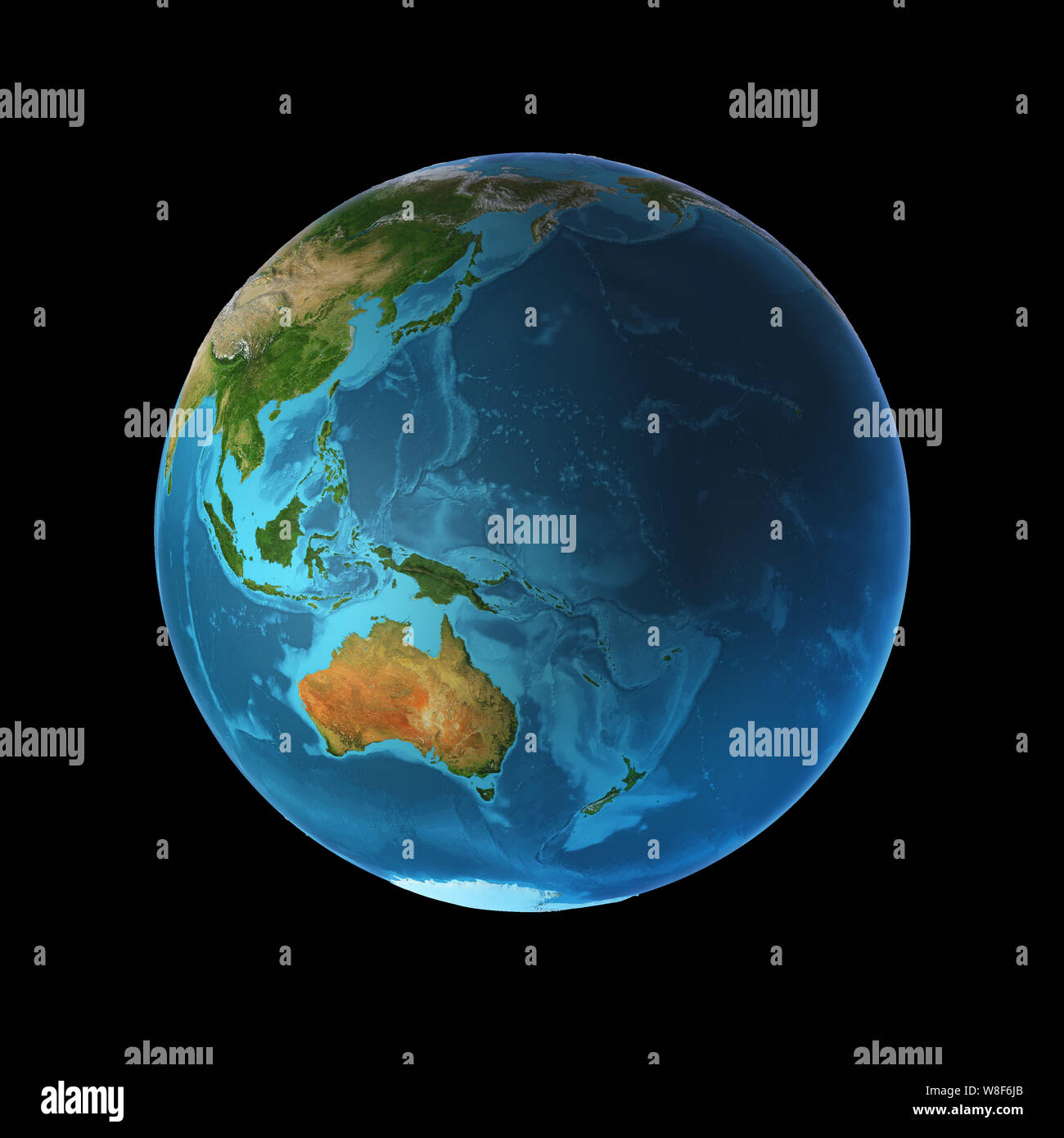 Earth global planet animation around Stock Photo - Alamy