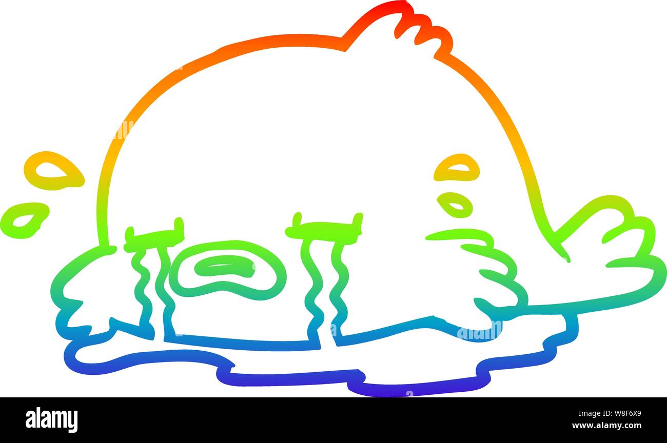 rainbow gradient line drawing of a crying fish Stock Vector Image & Art ...
