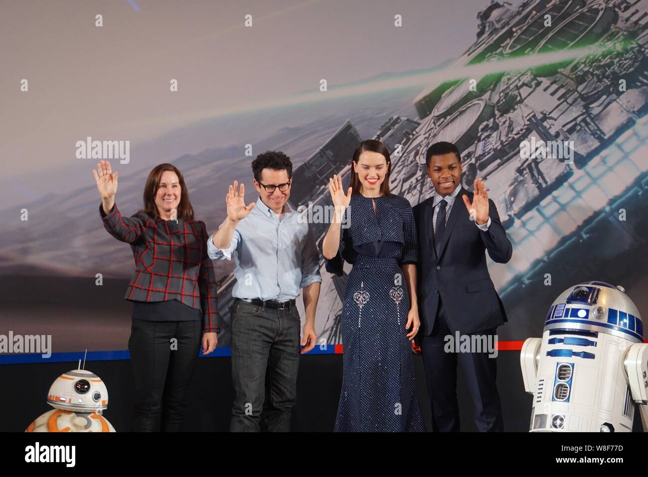 (From second left) American director J. J. Abrams, English actress ...