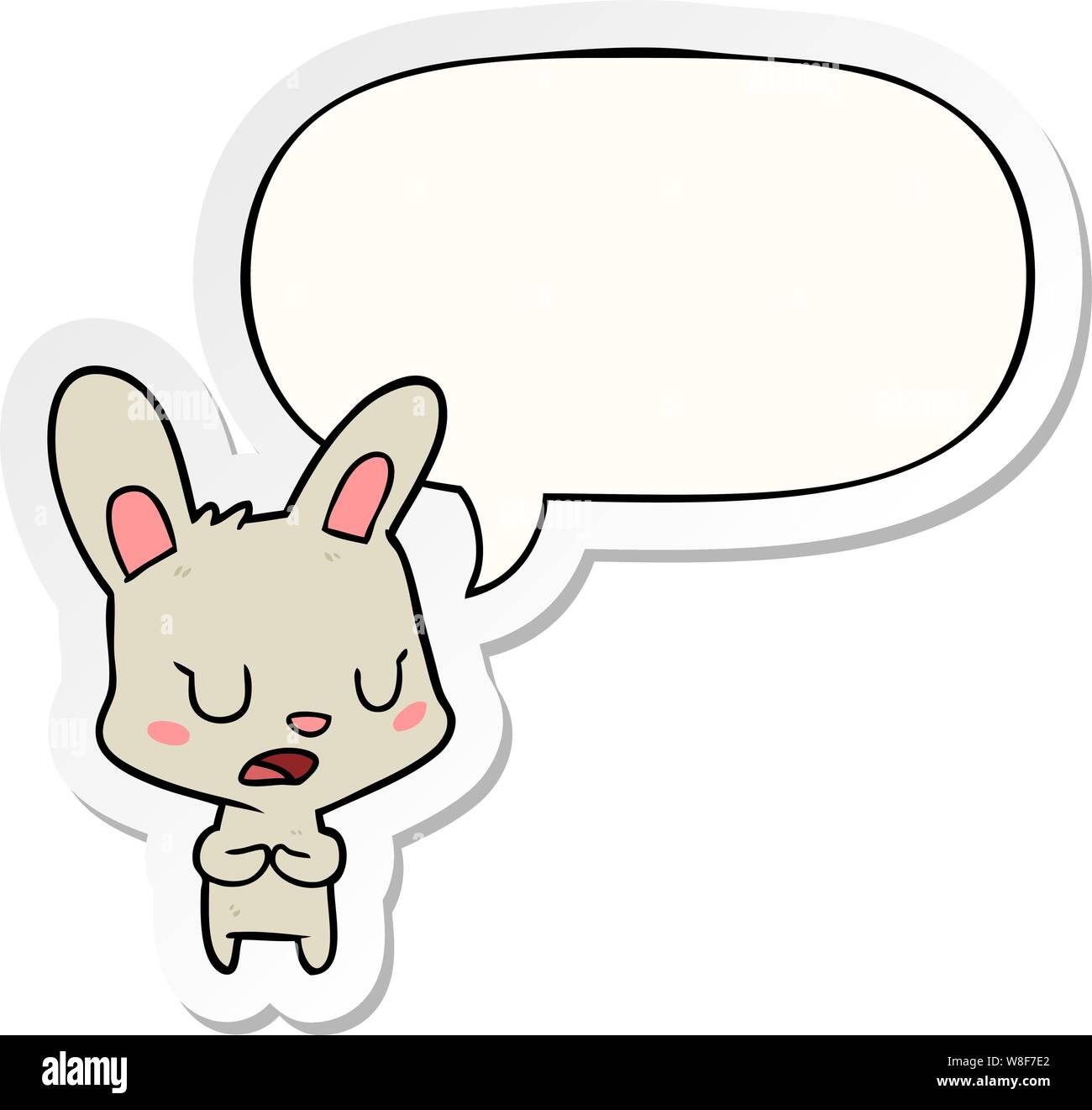 Cartoon illustration rabbit talking hi-res stock photography and images ...