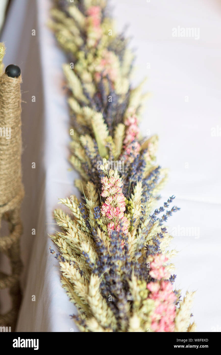 Dried Floral reception Table Decorations Stock Photo - Alamy