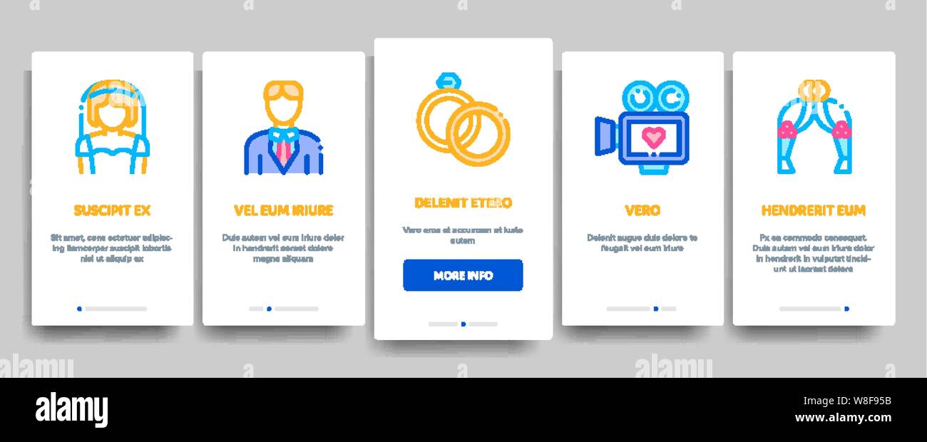 Wedding Vector Onboarding Stock Vector Image & Art - Alamy