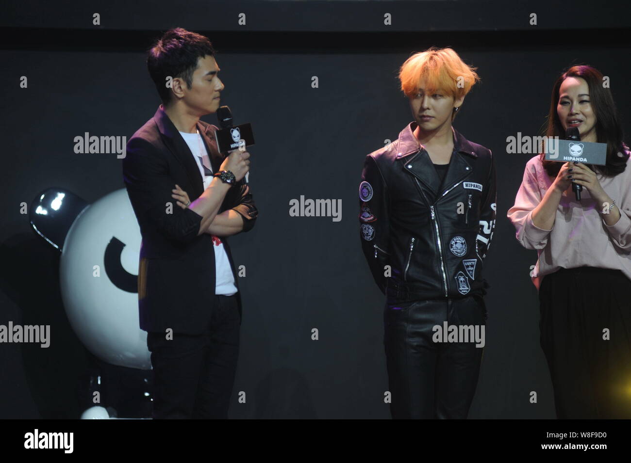 Rapper and singer-songwriter G-Dragon (Kwon Ji-yong), center, of South ...