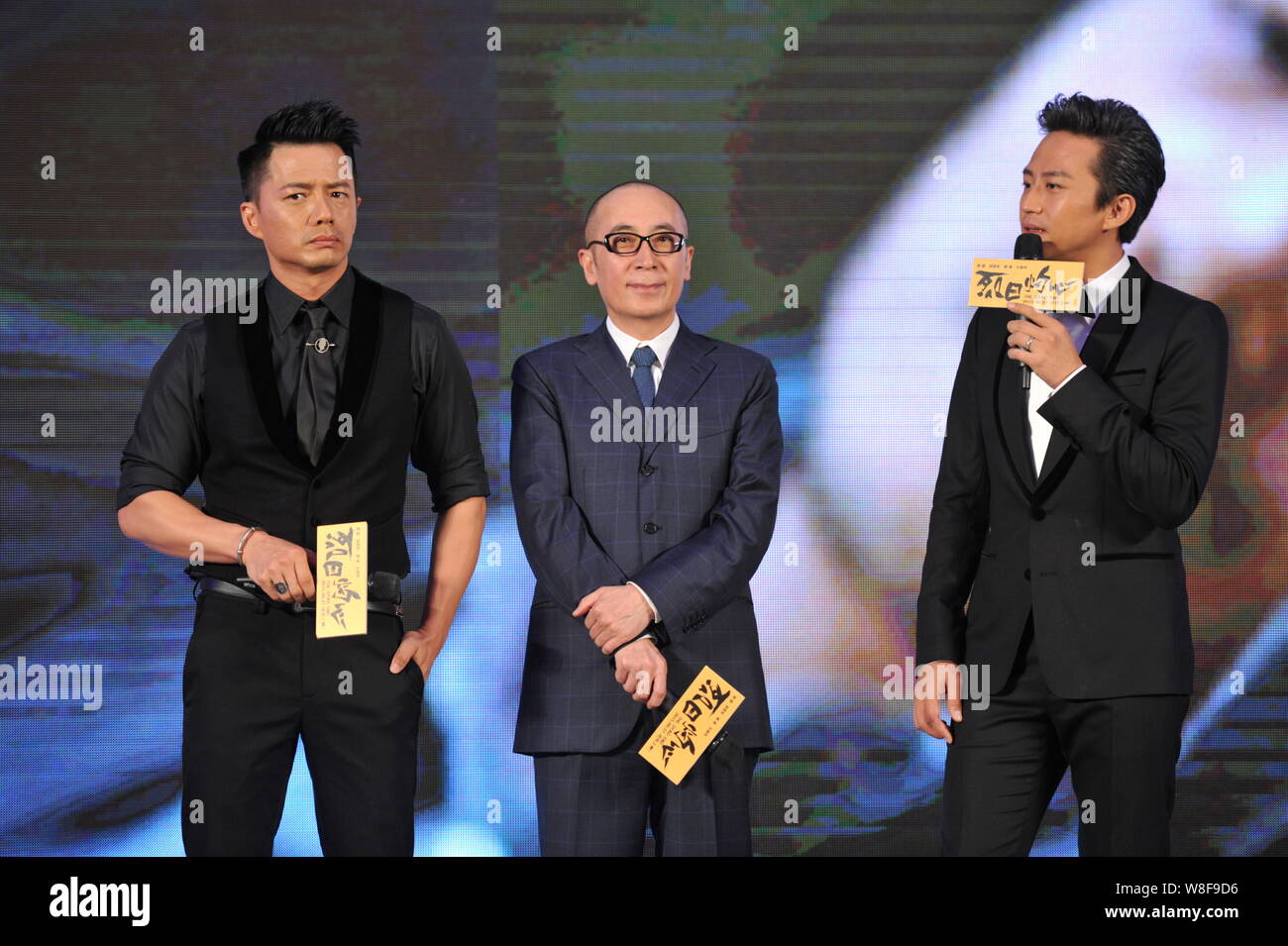 (From left) Chinese actor Duan Yihong, director Cao Baoping and actor ...