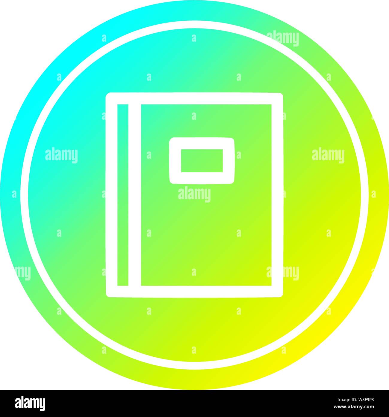 note book circular icon with cool gradient finish Stock Vector Image ...