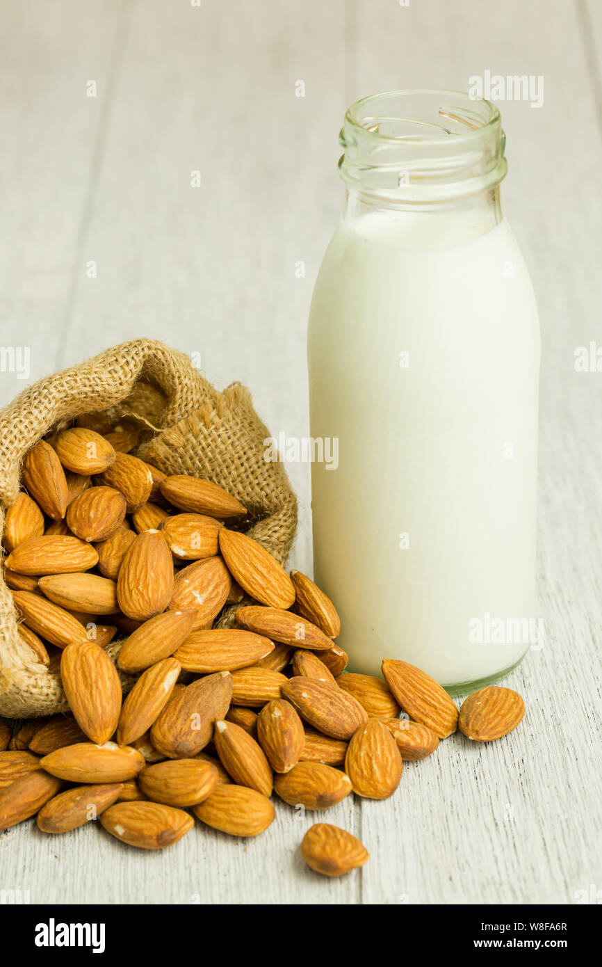 Almond milk background hi-res stock photography and images - Alamy
