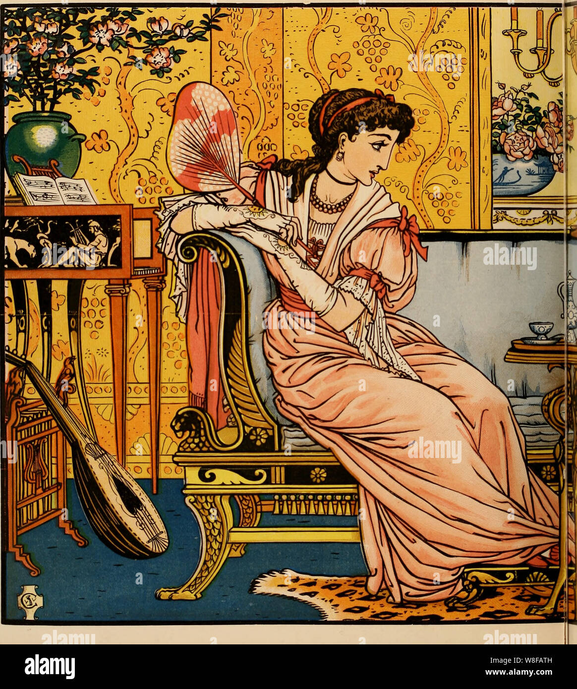 scene from Beauty and the beast illustration Stock Photo - Alamy