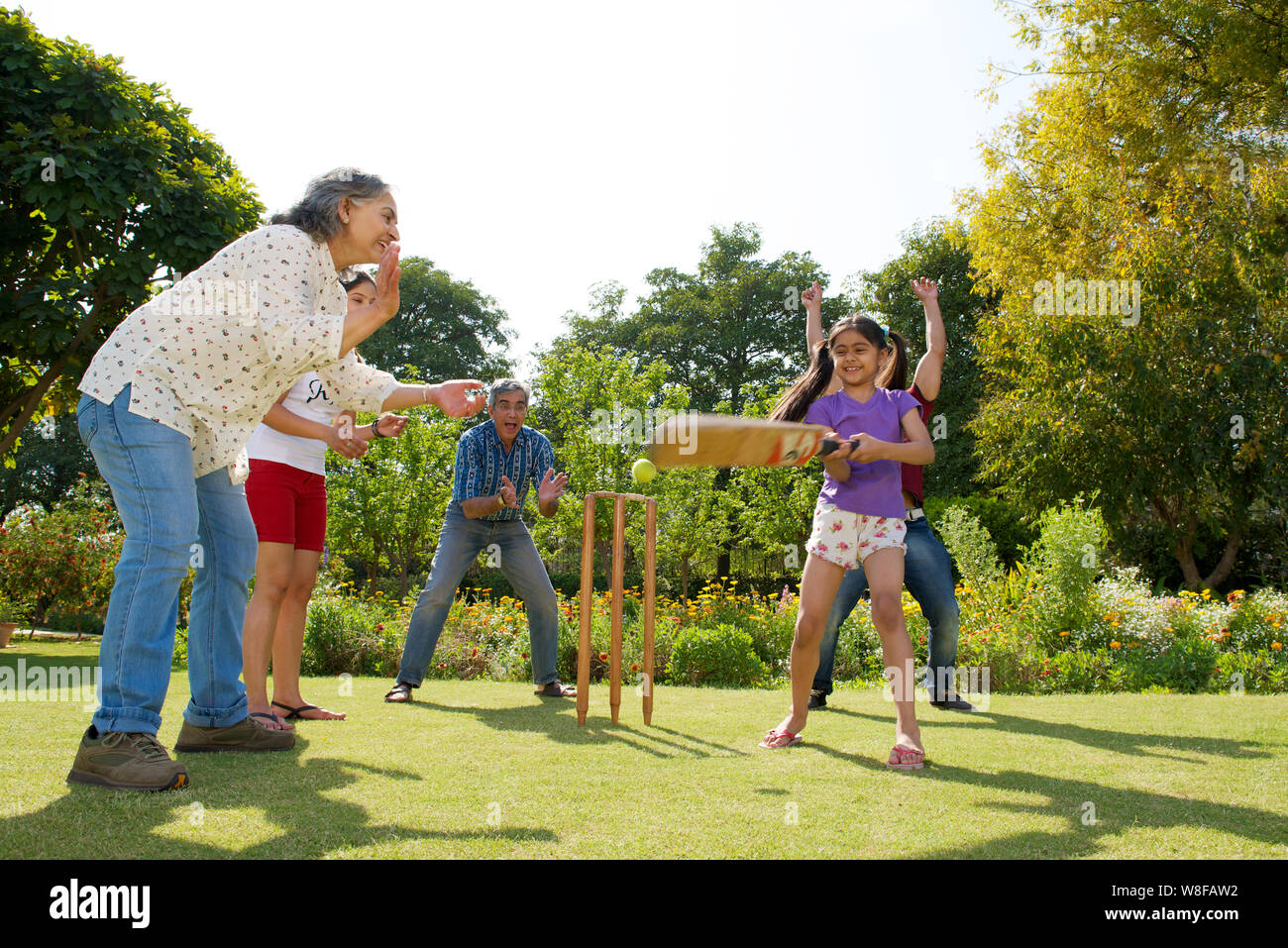 Girls Playing Cricket High Resolution Stock Photography and Images - Alamy
