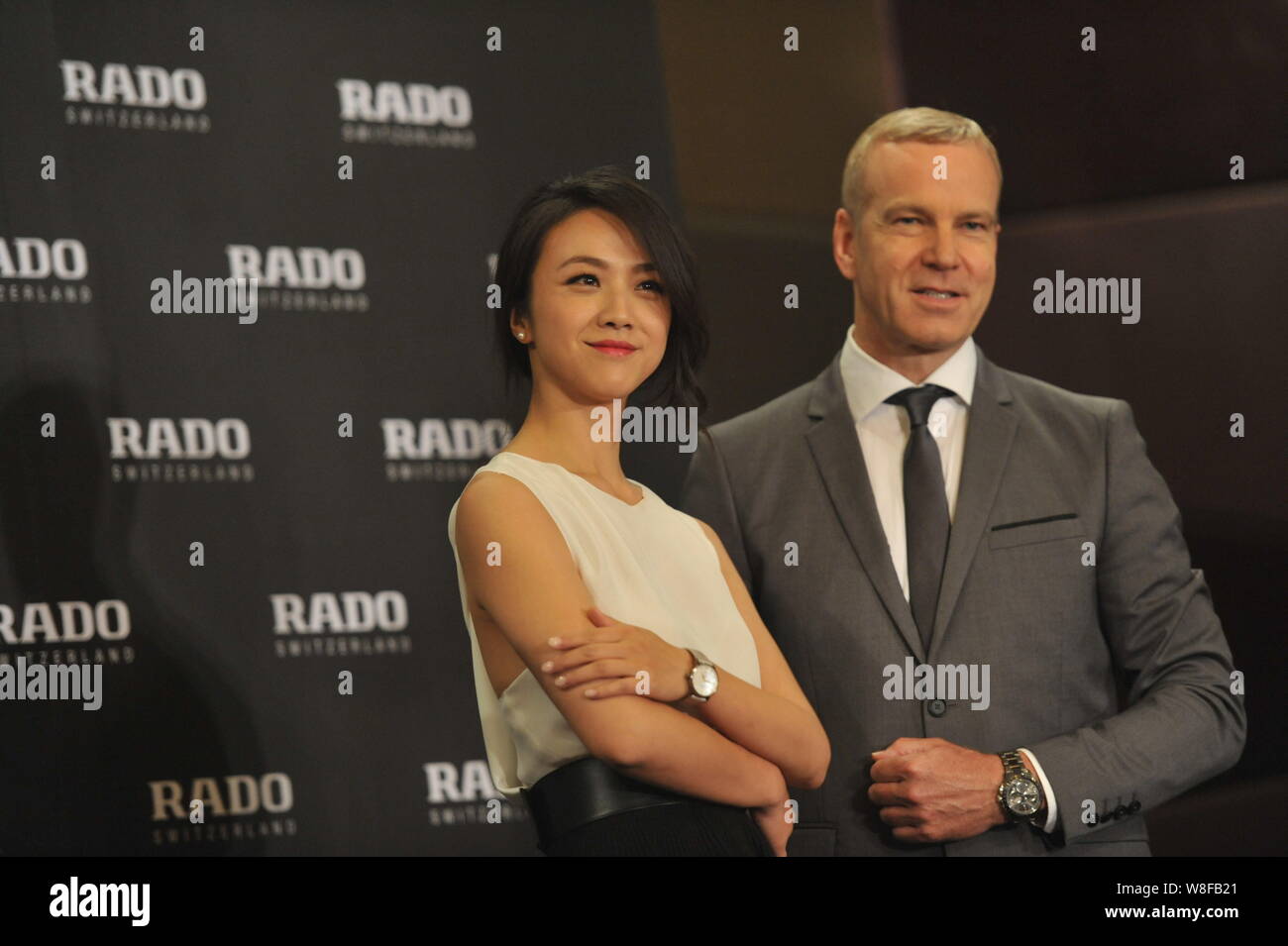 Chinese actress Tang Wei attends a launch event for Rado plasma high ...